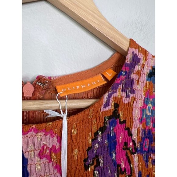 Oliphant | Dresses | Nwt Oliphant Smocked Top Long Sleeve Maxi Dress In ...